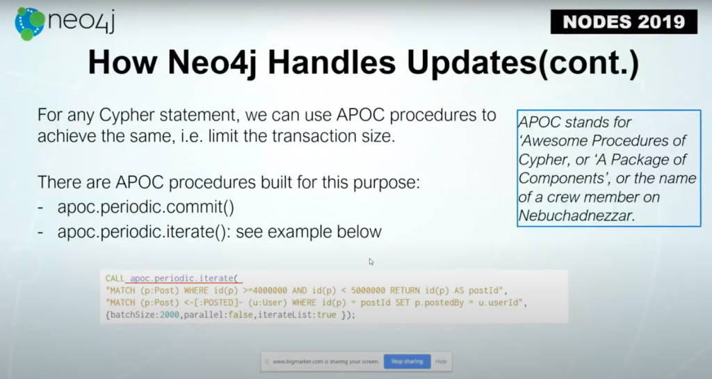 Best Practices to Make (Very) Large Updates in Neo4j