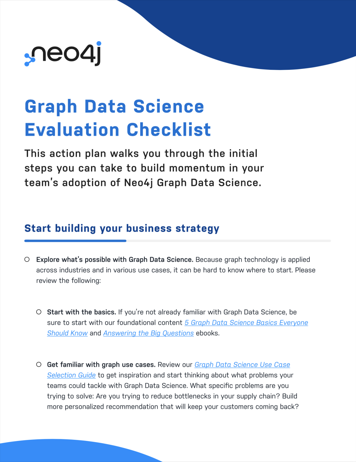 Graph Data Science Evaluation Checklist - Graph Database & Analytics