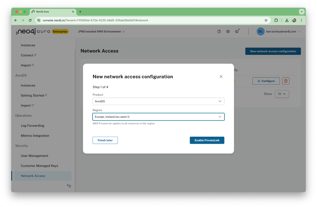 How to Configure AuraDB with AWS PrivateLink