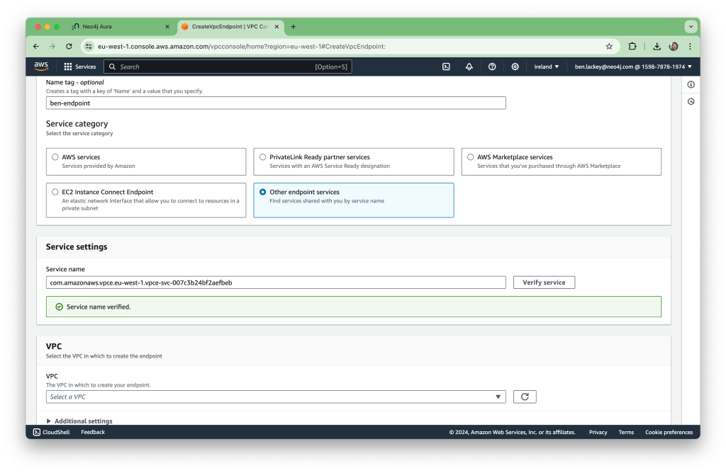 How to Configure AuraDB with AWS PrivateLink
