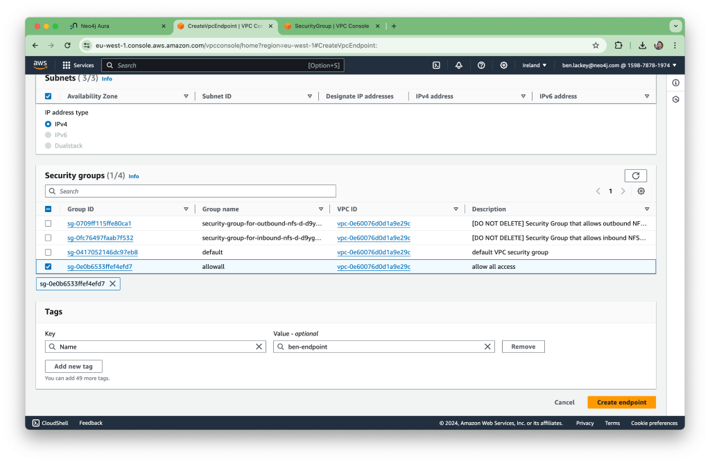 How to Configure AuraDB with AWS PrivateLink