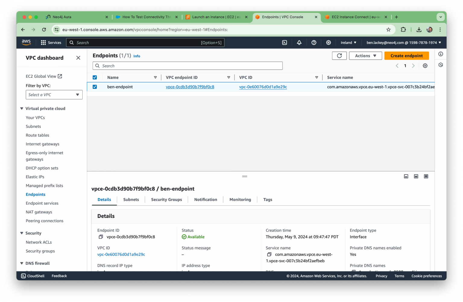How to Configure AuraDB with AWS PrivateLink