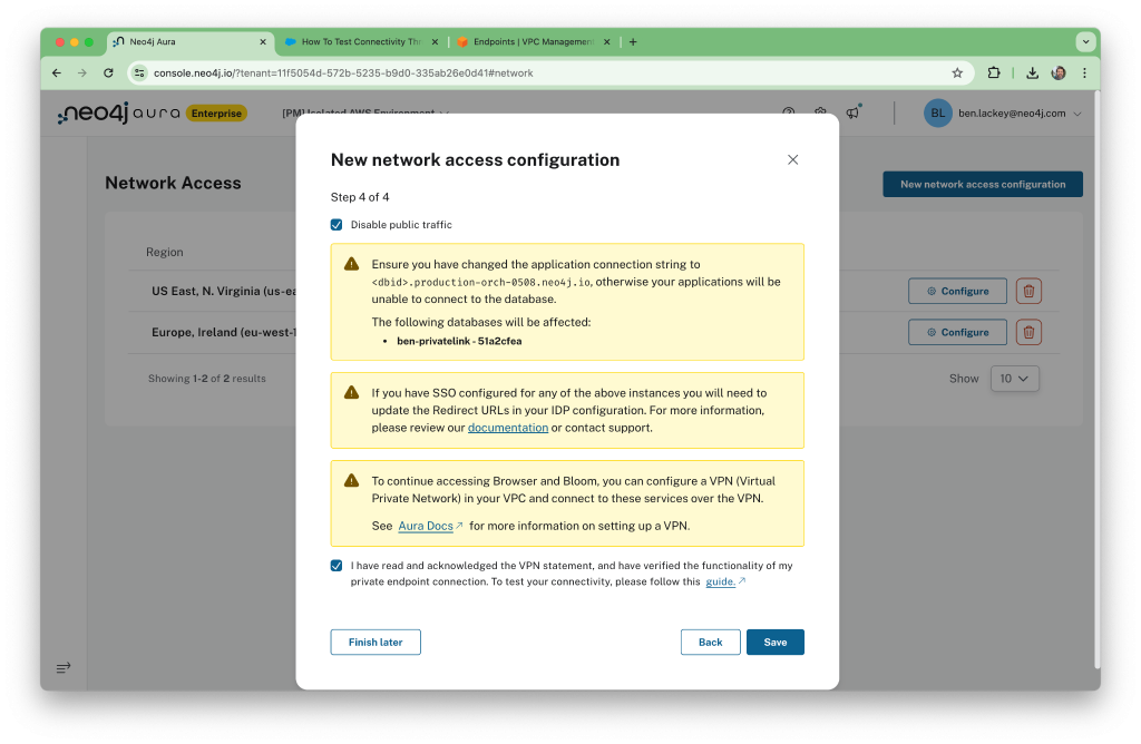How to Configure AuraDB with AWS PrivateLink