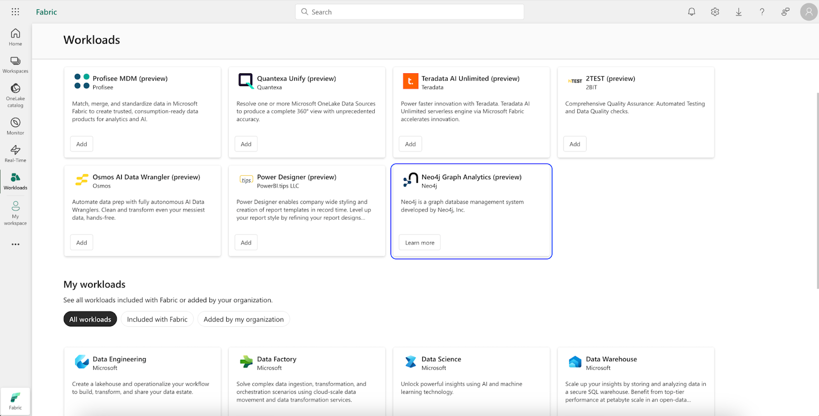 Announcing the Neo4j Graph Workload for Microsoft Fabric